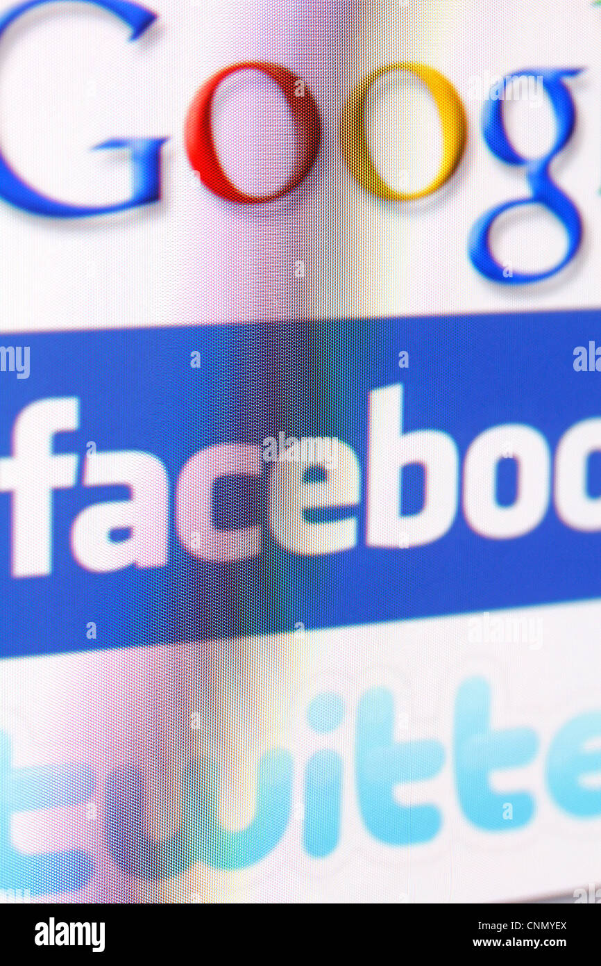 Facebook twitter logo logos symbols symbol hi-res stock photography and ...