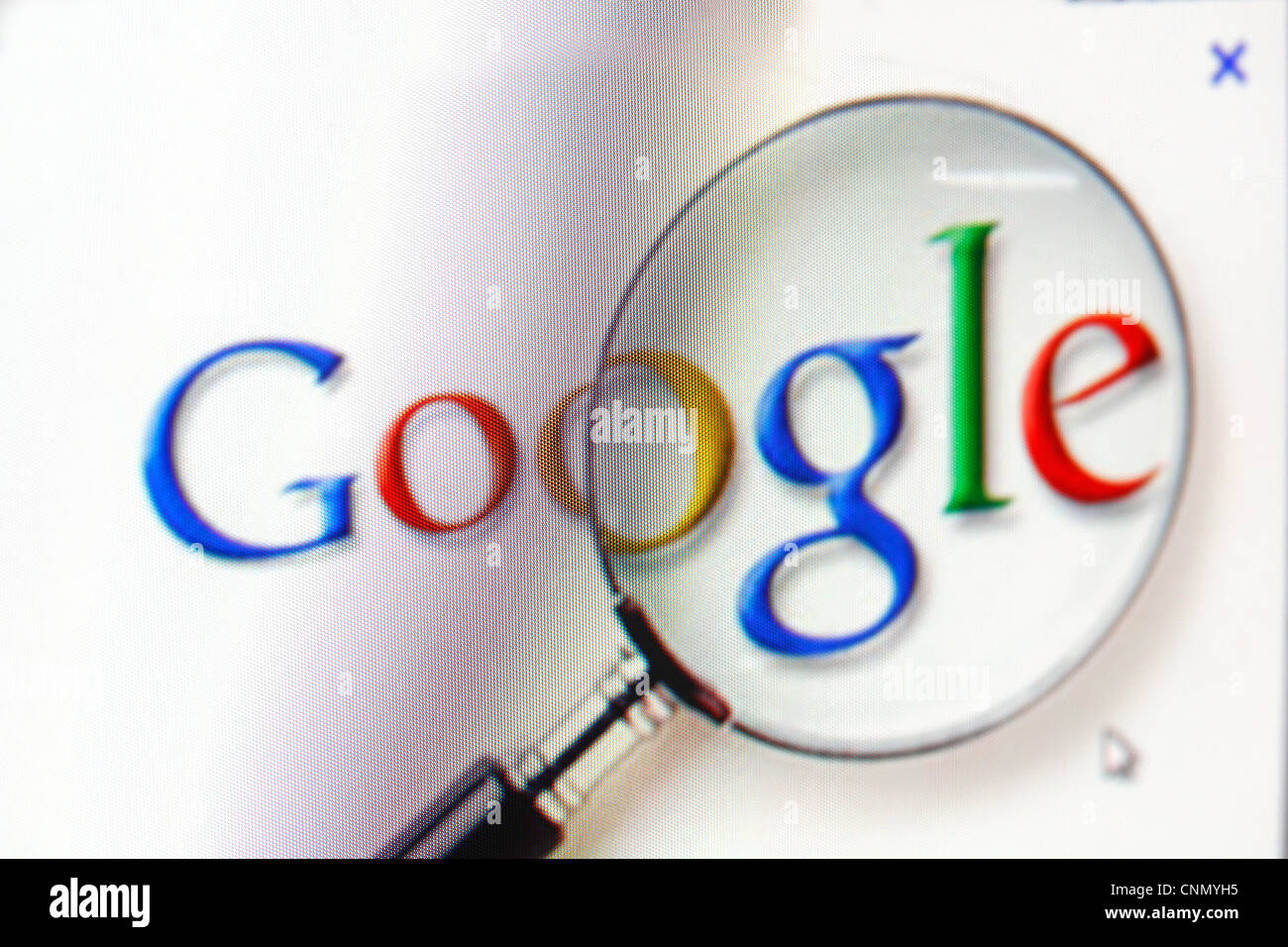 Google logo on a monitor screen Stock Photo - Alamy