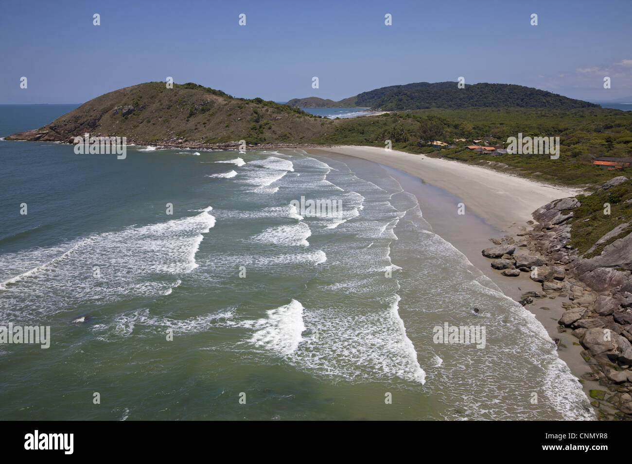 View of beach and coastline, Ilha do Mel, Parana, Brazil Stock Photo - Alamy