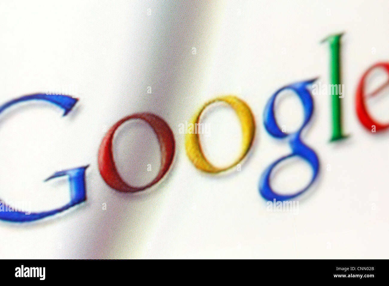 Google logo on a monitor screen Stock Photo - Alamy