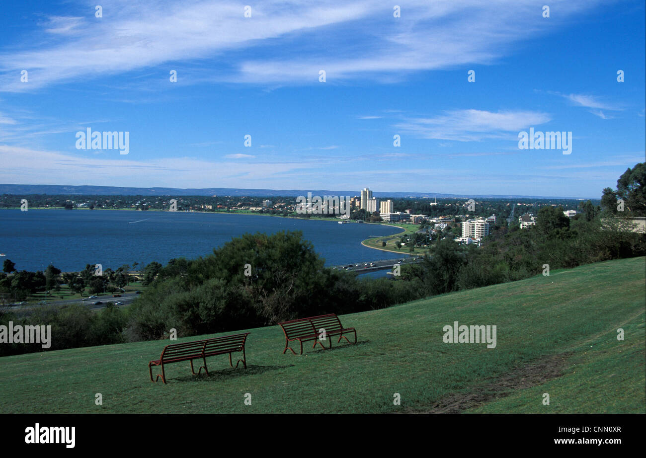 Australia View of Perth from Botanic Gardens, Perth, Australia Stock ...