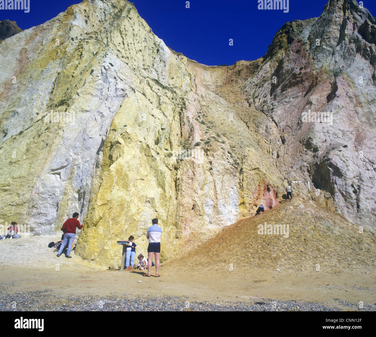 Britain - England Coloured sands in cliffs at Allum Bay, Isle of Wight ...