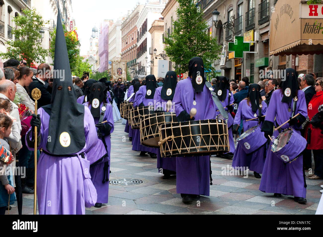 La Soledad procession, Holy Week. Madrid, Spain Stock Photo - Alamy