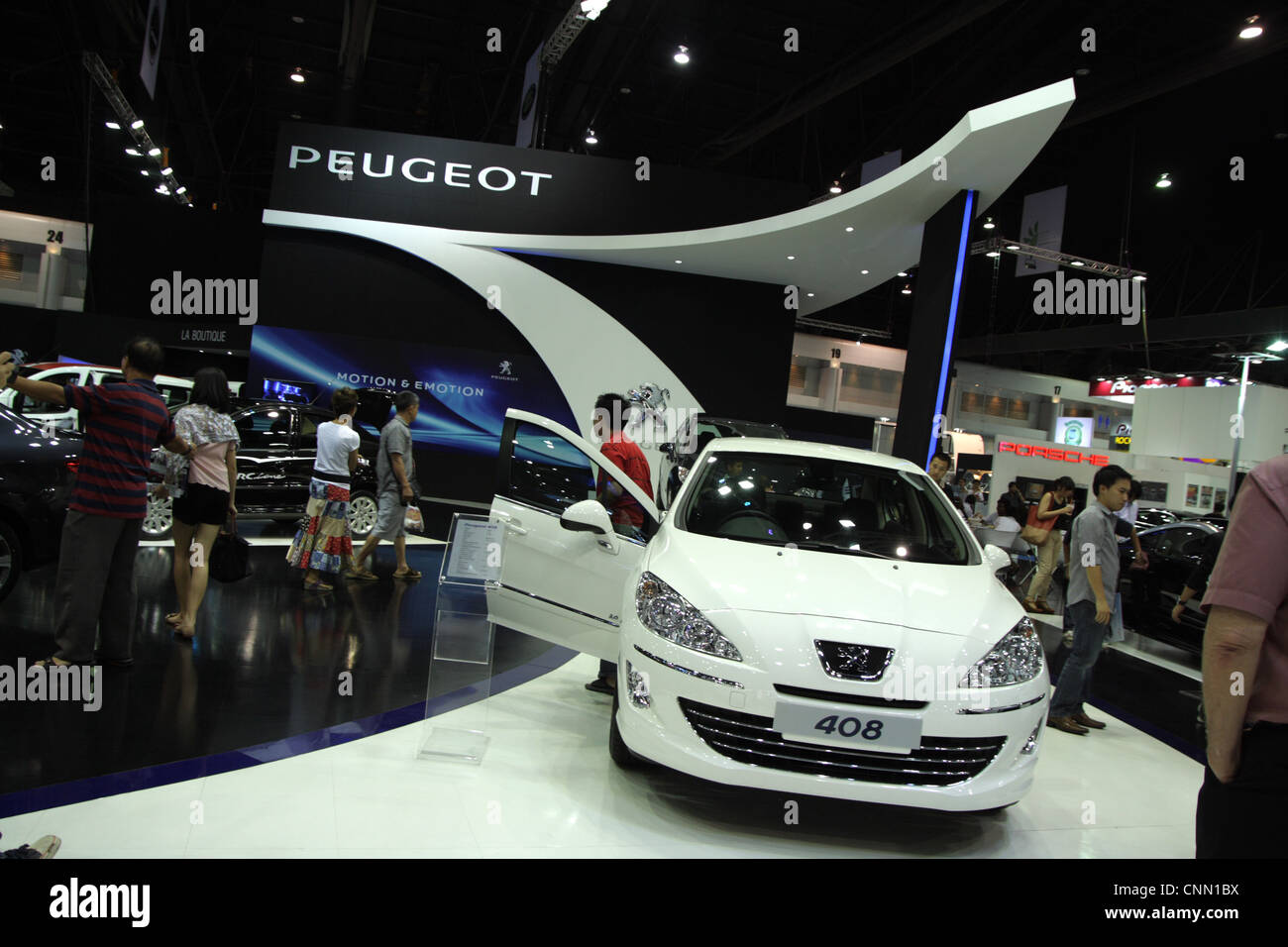 Peugeot cars on display at Thailand motor show 2012 Stock Photo - Alamy