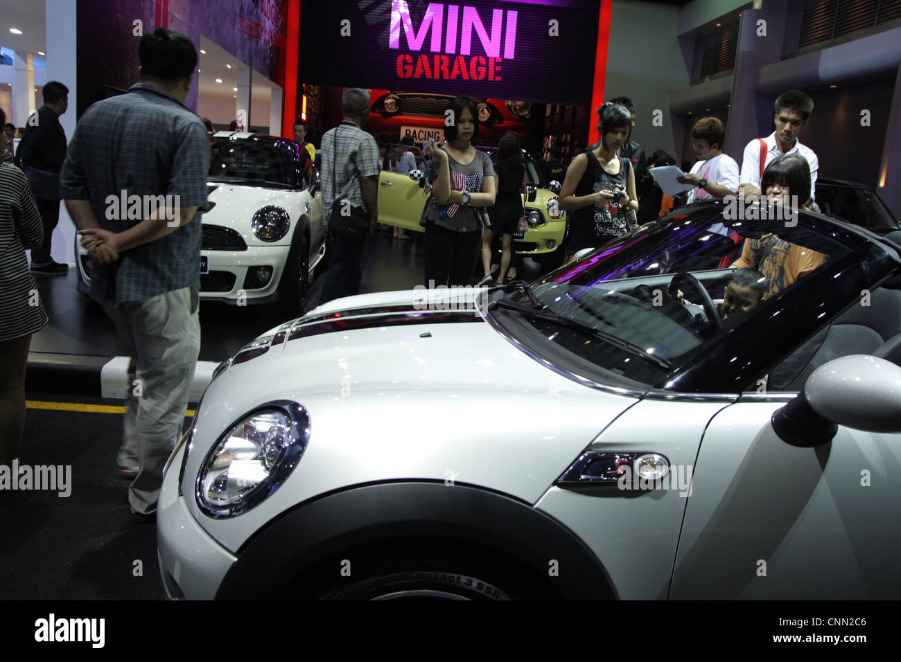Mini Cooper Car display in Thailand Motor 2012 Stock Photo - Alamy