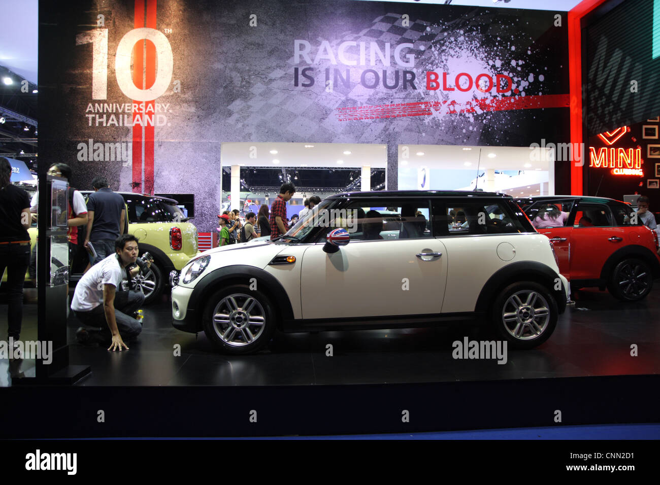Mini Cooper Car display in Thailand Motor 2012 Stock Photo - Alamy