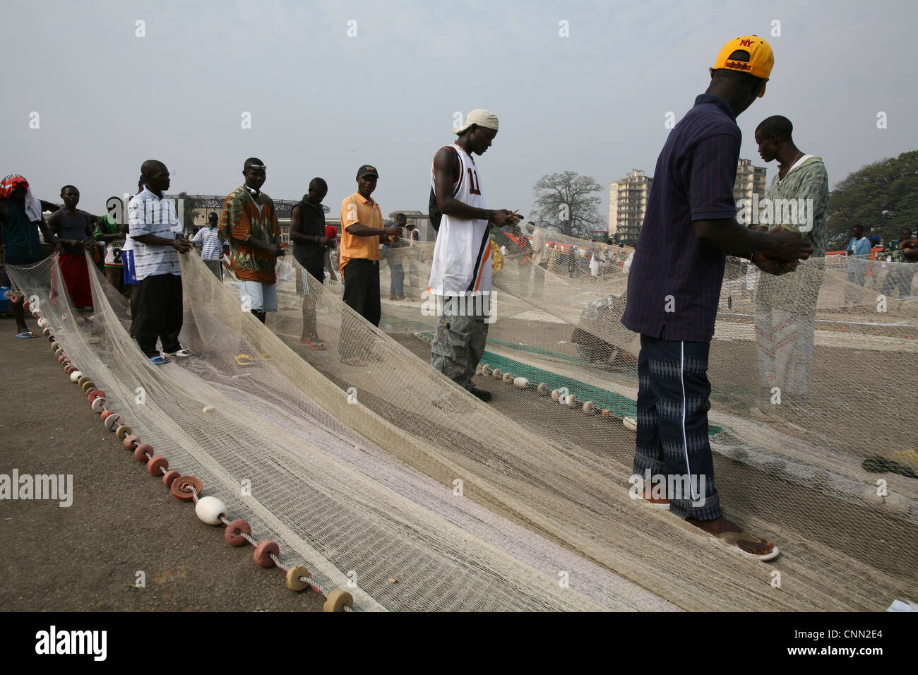 Fish Market , Boublinet Harbour , Conakry Guinea , West Africa Stock ...