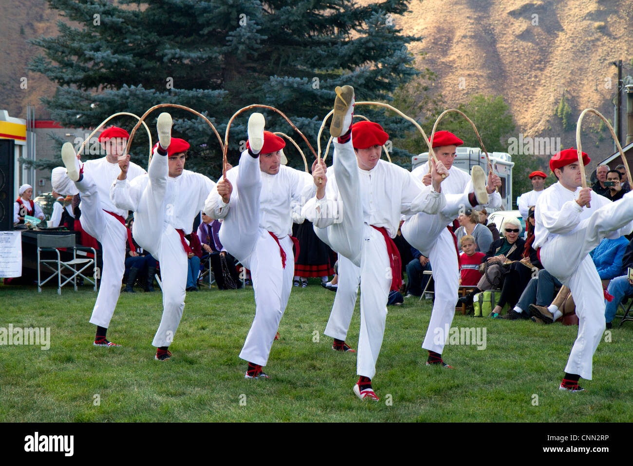 The Oinkari Basque Dancers perform at the Trailing of the Sheep ...