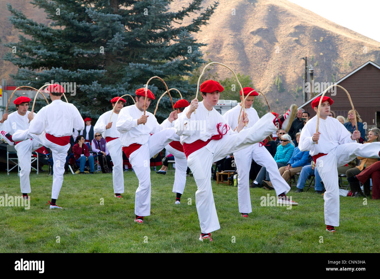 The Oinkari Basque Dancers perform at the Trailing of the Sheep ...