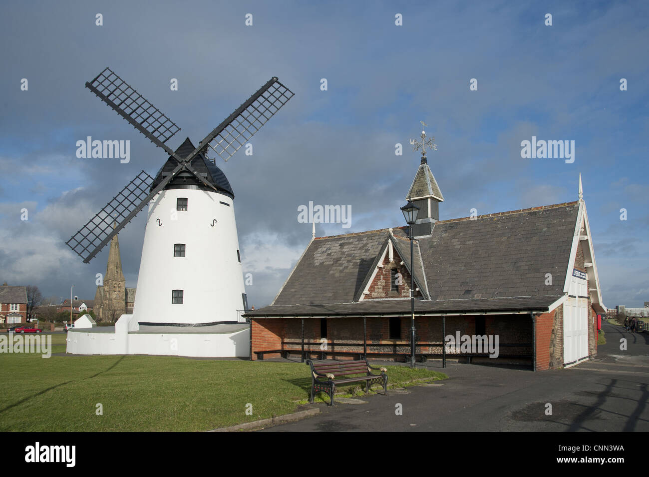 Windmill old lifeboat house seaside resort town Lytham Windmill Old ...