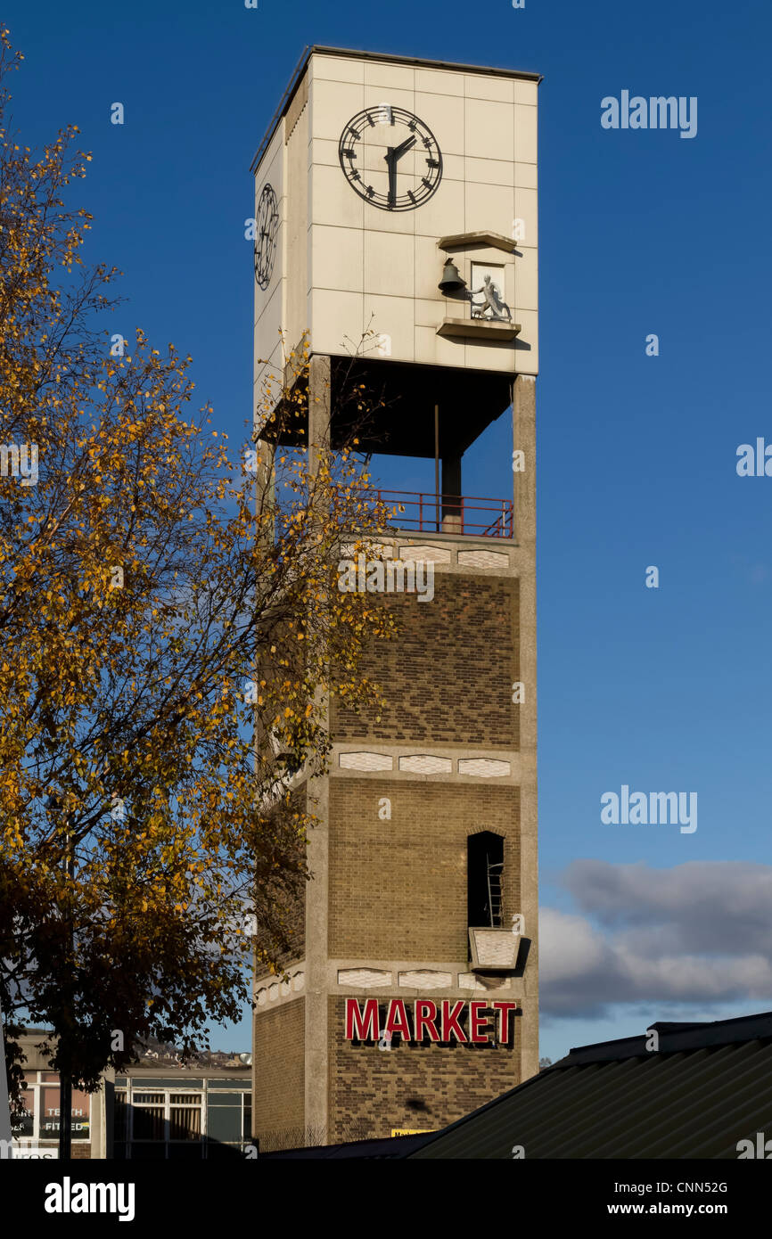 Shipley Market Clock Tower, built in the 1960s Stock Photo - Alamy