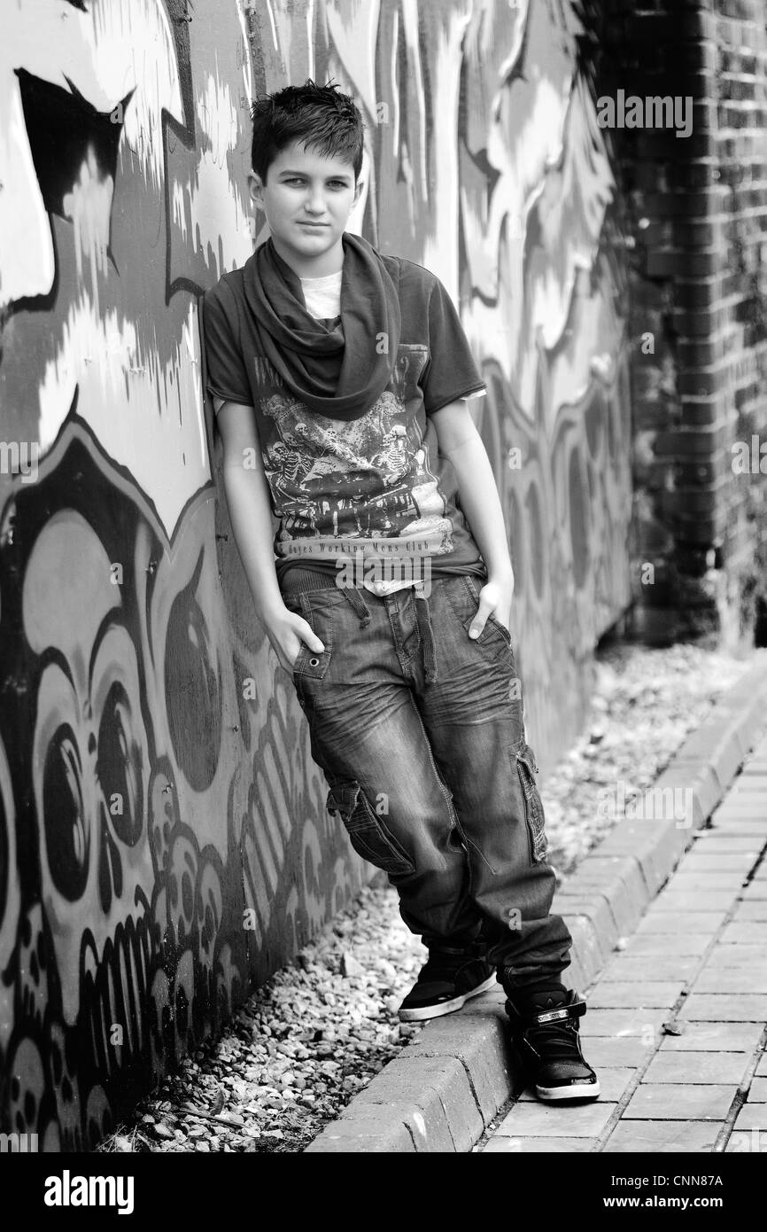 Male posing in an urban setting Stock Photo - Alamy