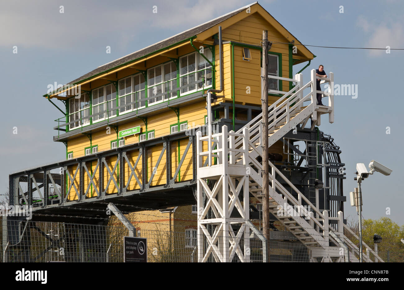 Railway signal gantry hi-res stock photography and images - Alamy