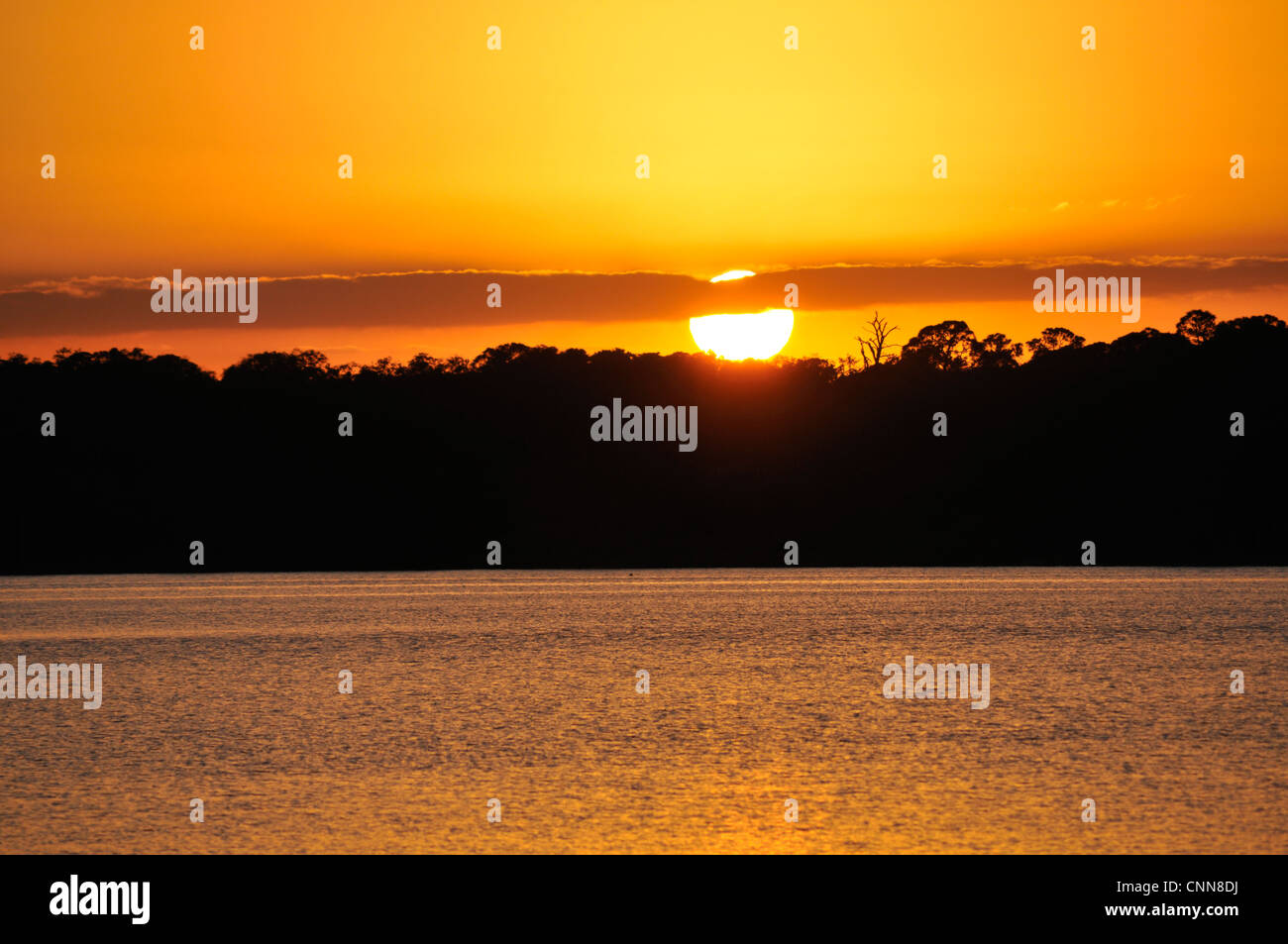 Sunset on the Halifax River, Ormond Beach, Florida Stock Photo - Alamy