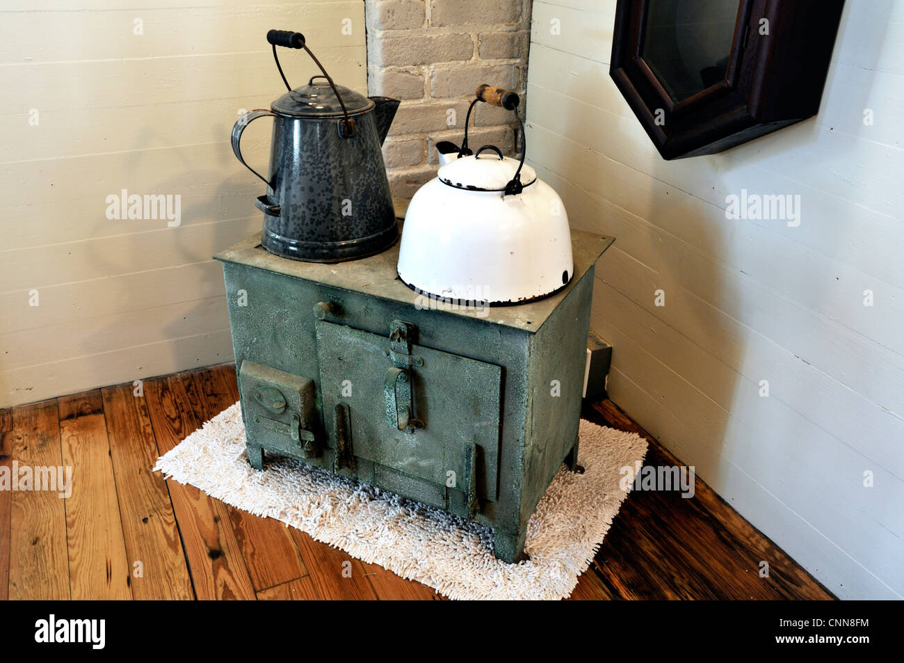 Circa 1900 stove in a restored cracker style house, part of the Ponce ...