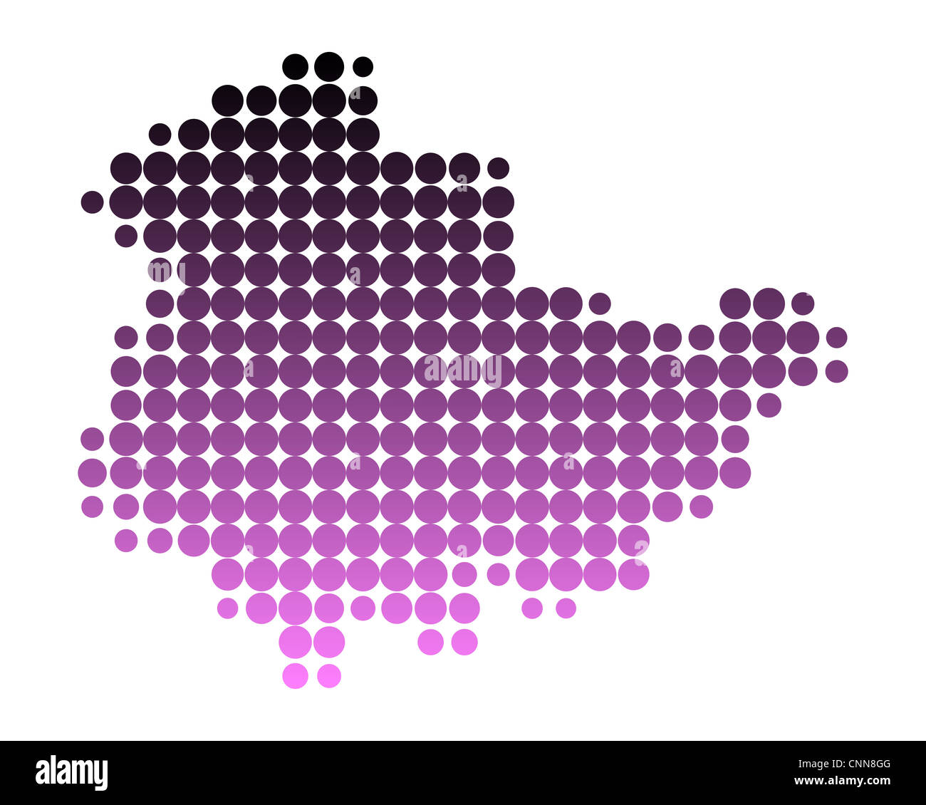 Map of Thuringia Stock Photo - Alamy