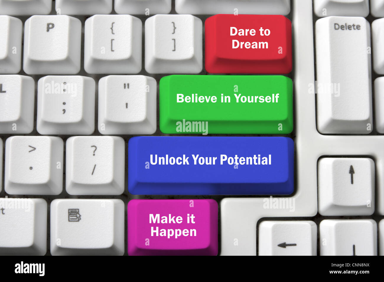 Computer Keyboard with Inspiration Concept Stock Photo - Alamy