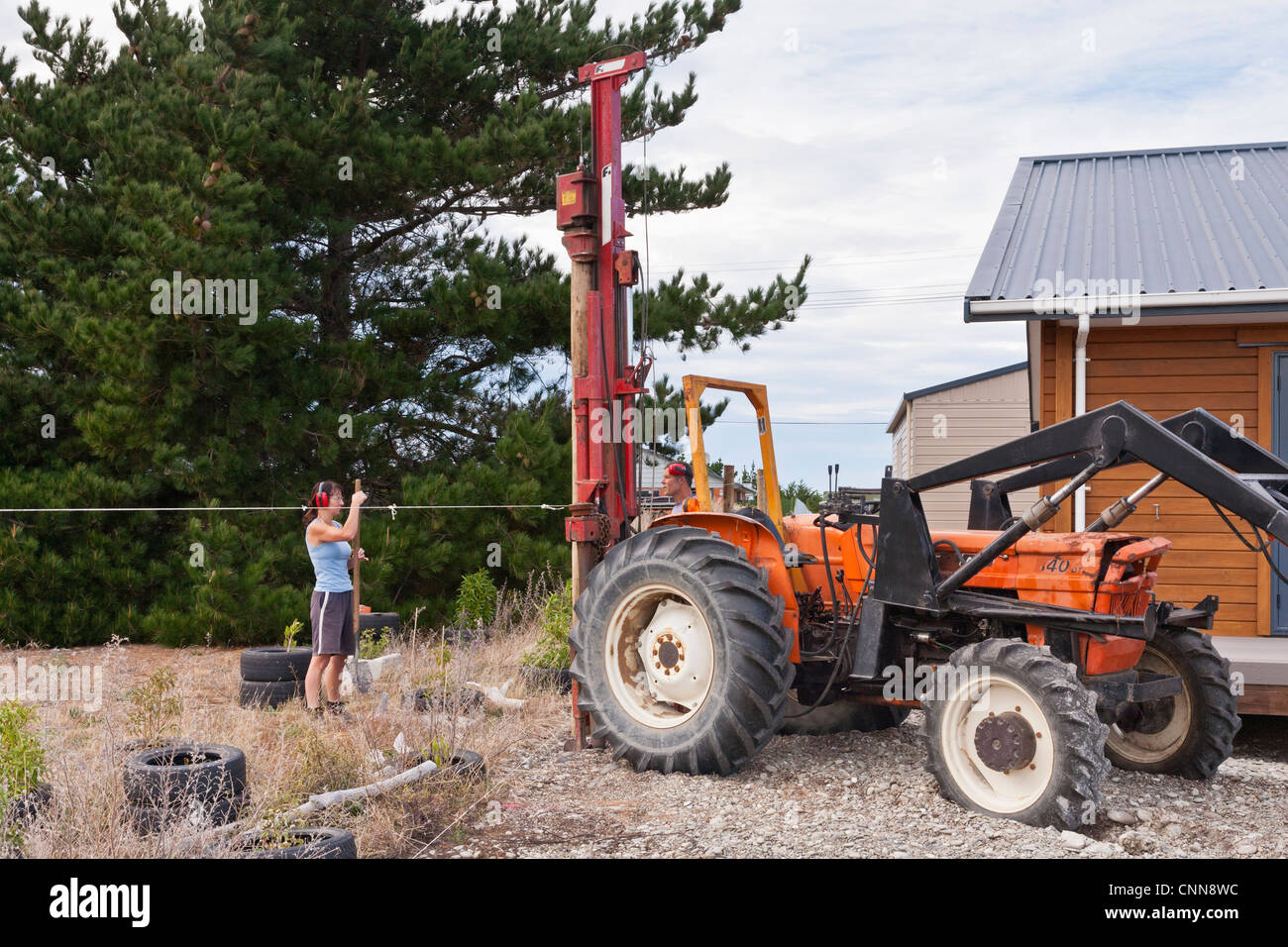 Driving Fence Posts High Resolution Stock Photography and Images - Alamy