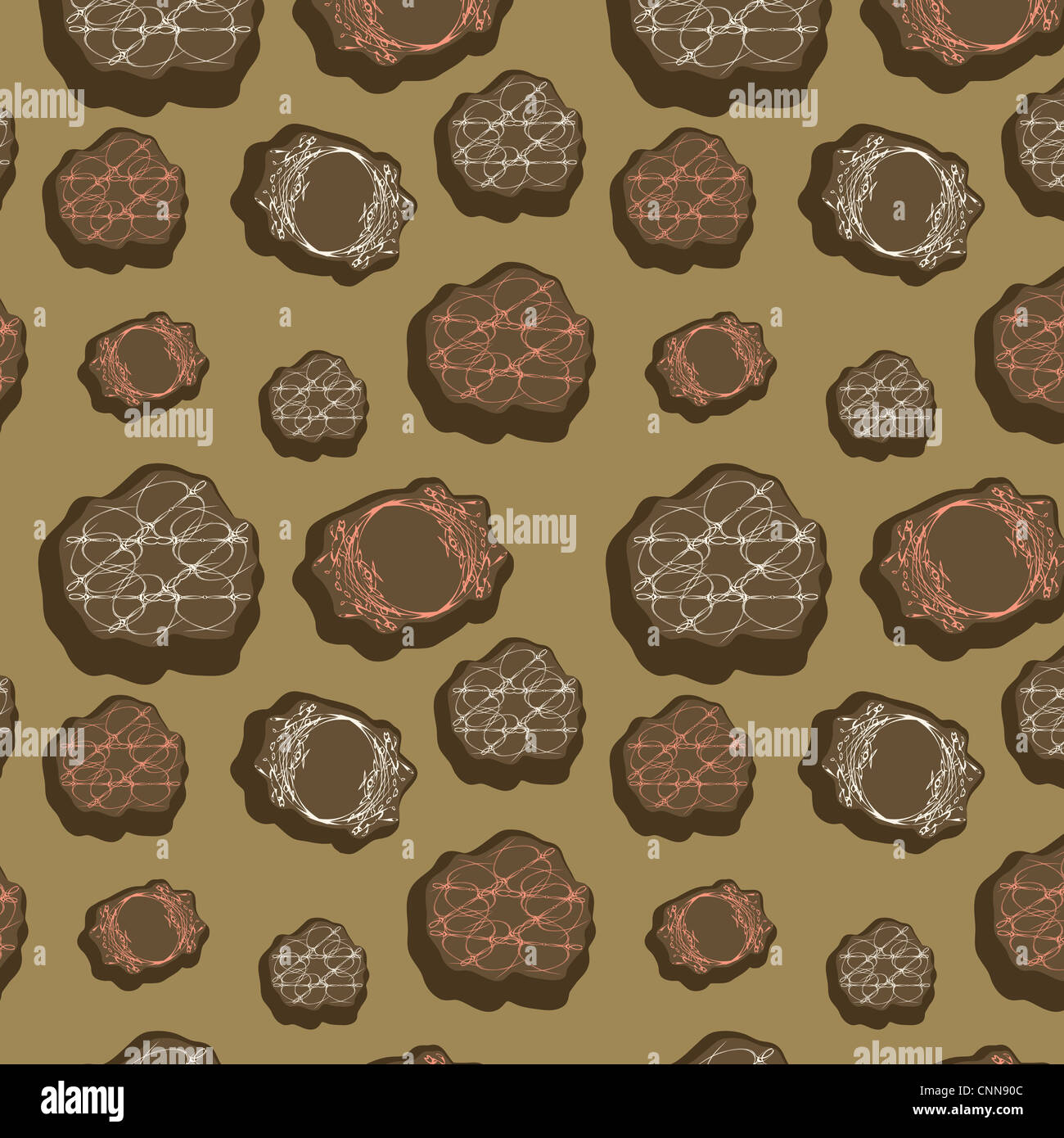 Original seamless background with miscellaneous elements, vector ...