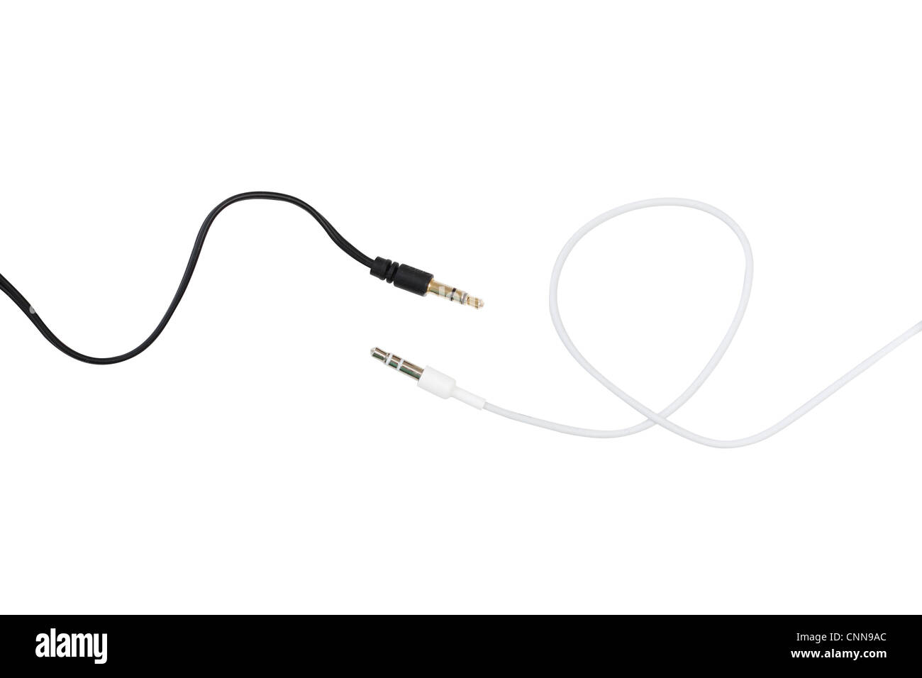 Black and white jack plugs Stock Photo - Alamy