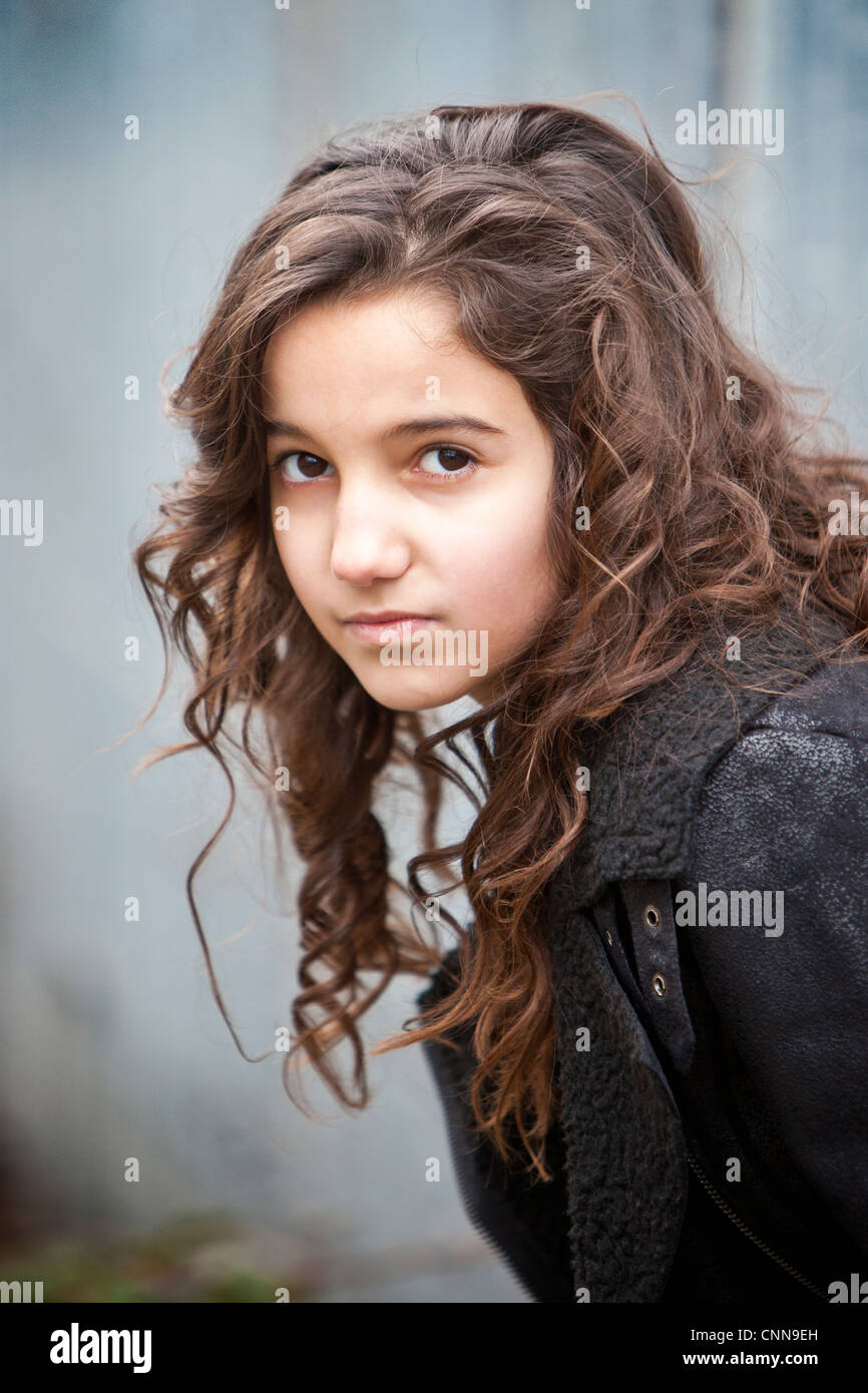 Young teenage girl. Leeds, UK Stock Photo - Alamy