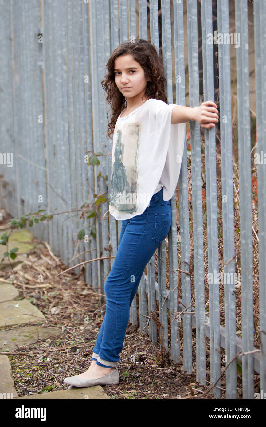 Young teenage girl. Leeds, UK Stock Photo - Alamy