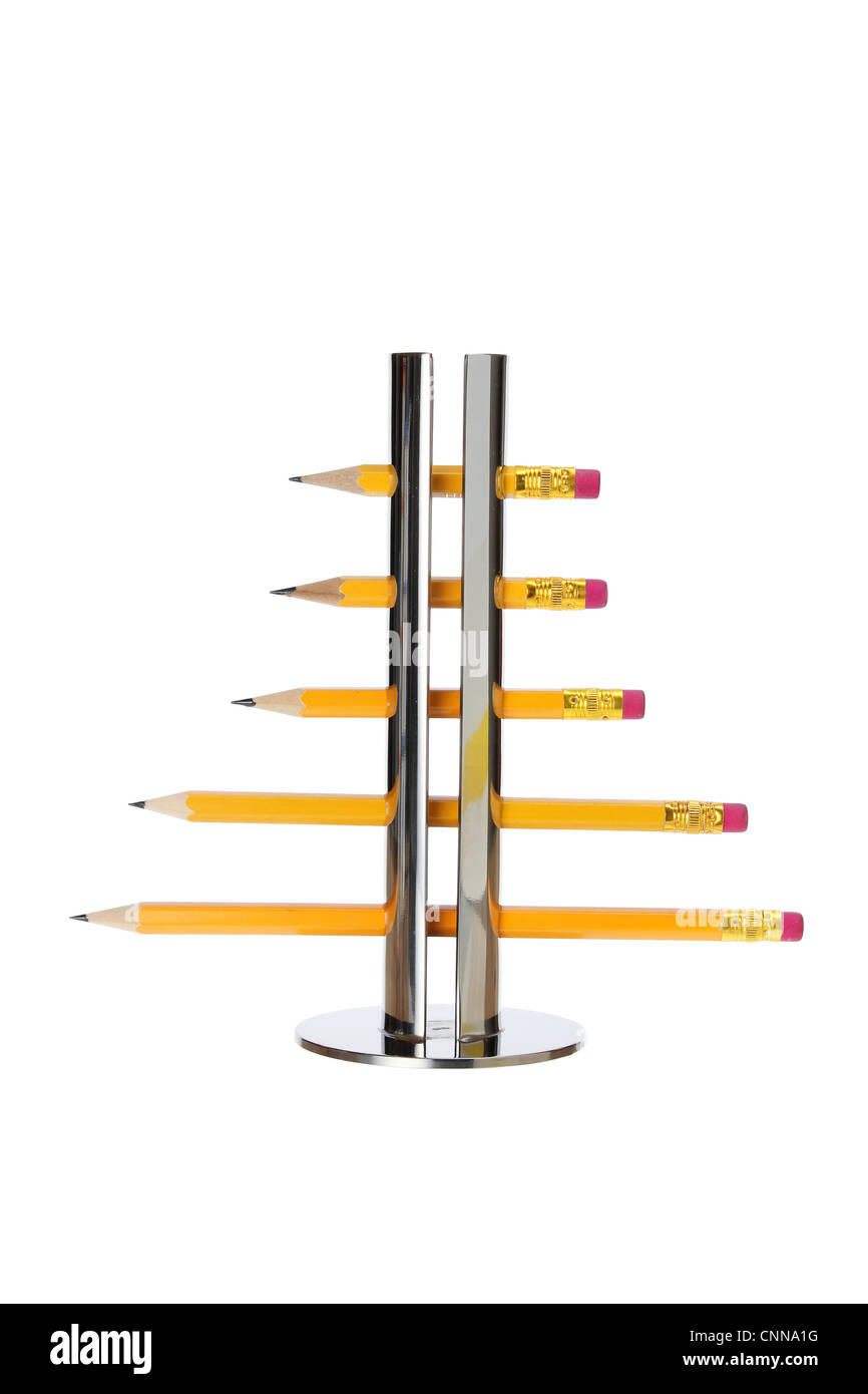 Pencils on Stand Stock Photo - Alamy