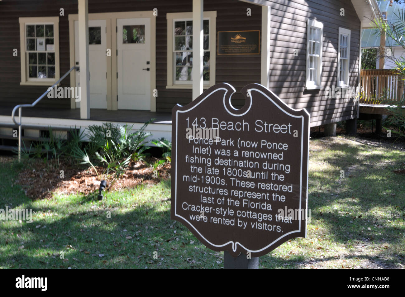 Restored cracker style house, part of the Ponce Inlet Historical Museum ...