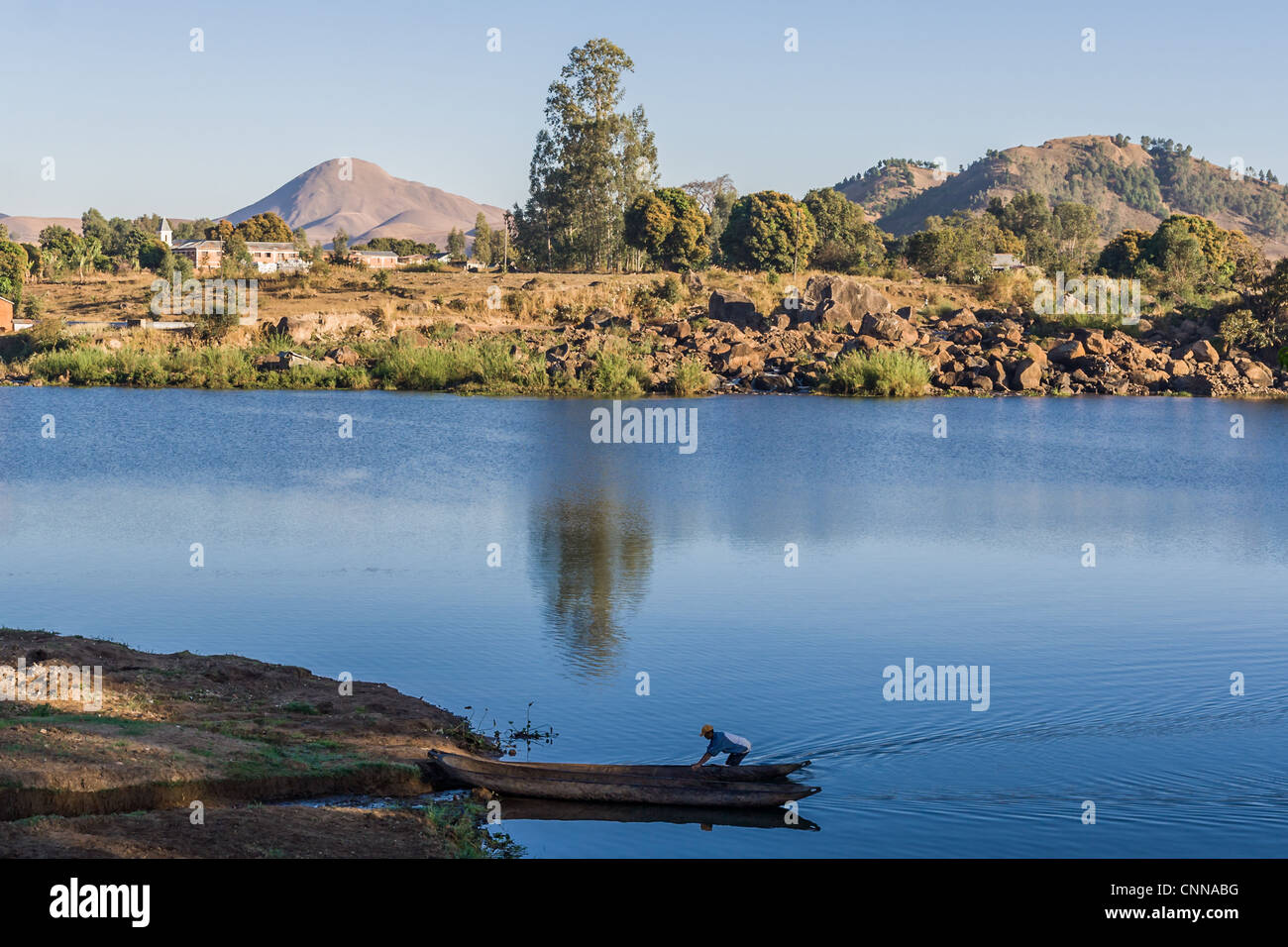 Lake Itasy in Ampefy, Madagascar highlands Stock Photo - Alamy