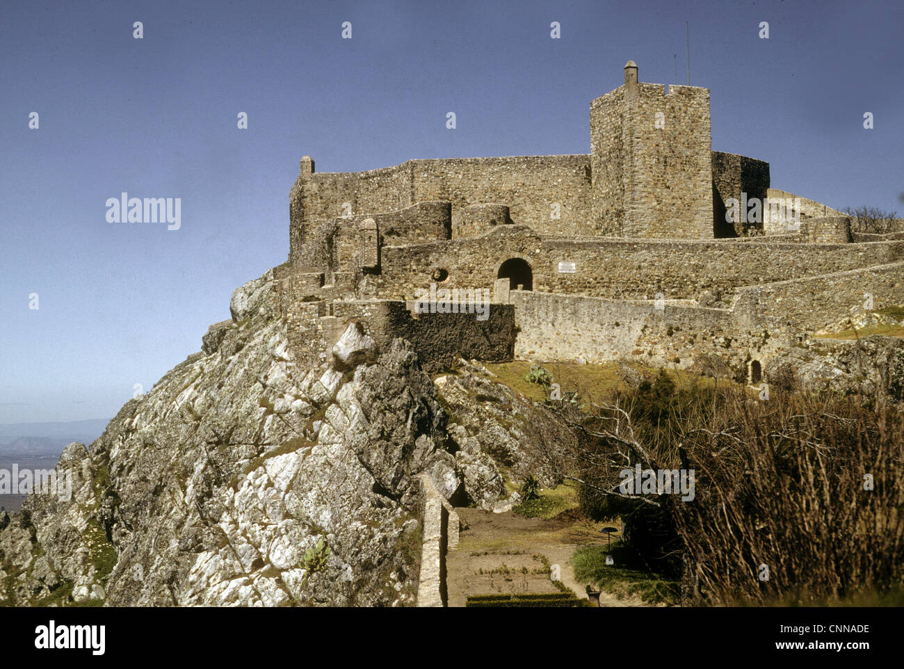 Citadel, castle on top of hill above Marvao, Portugal Stock Photo - Alamy