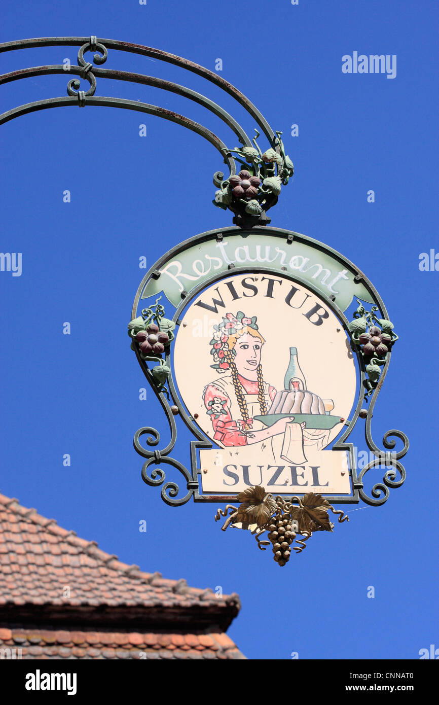 The pub restaurant of Alsace The village Winstub or wistub Suzel in ...