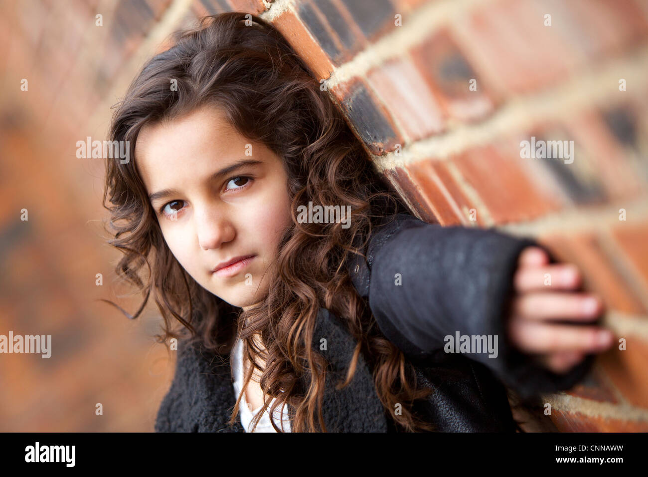 Young teenage girl. Leeds, UK Stock Photo - Alamy