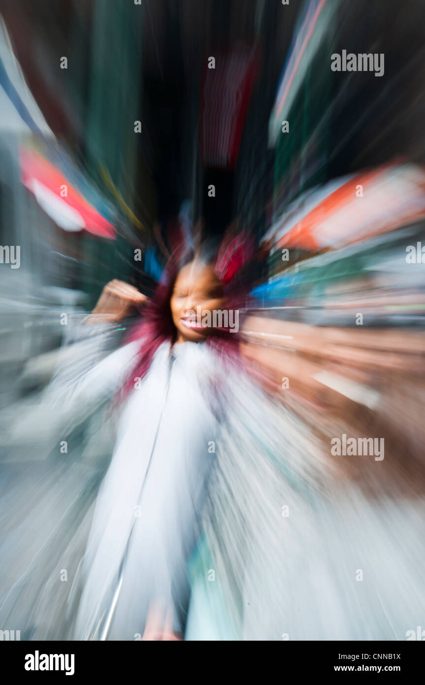 Woman frantic street hi-res stock photography and images - Alamy