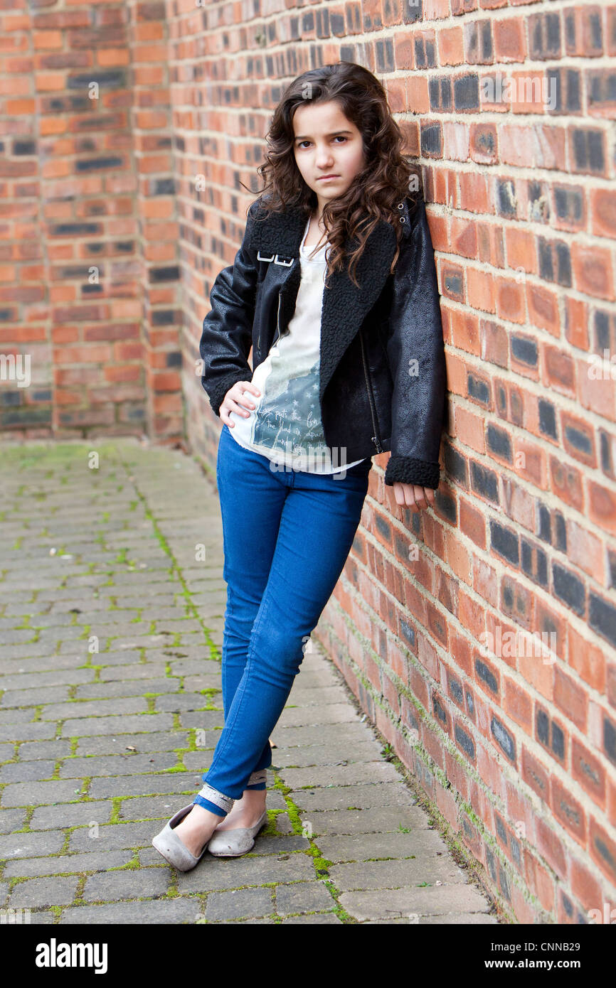 Young teenage girl. Leeds, UK Stock Photo - Alamy