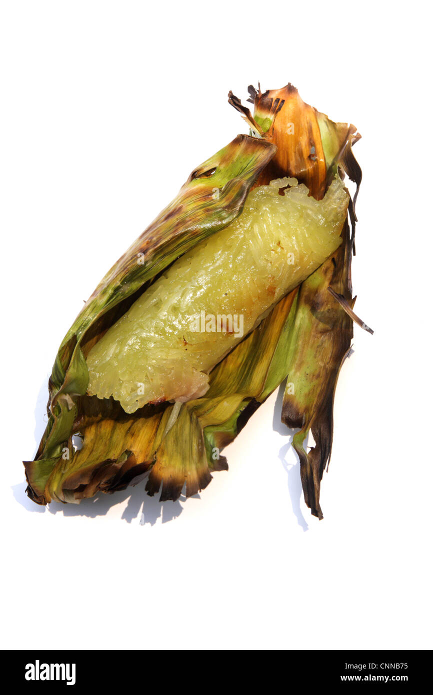 Thai dessert , sticky rice toast Stock Photo - Alamy