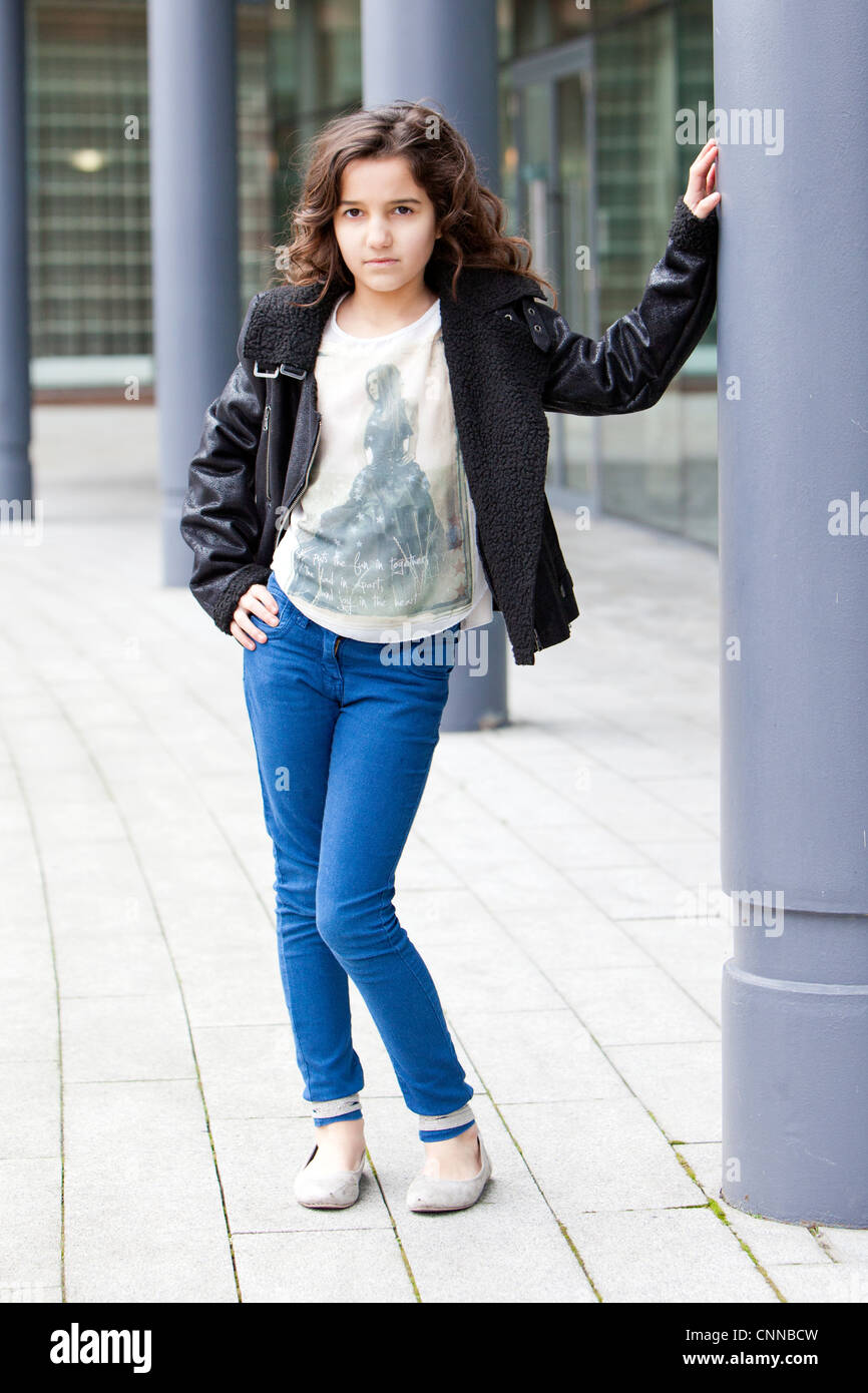 Young teenage girl. Leeds, UK Stock Photo - Alamy
