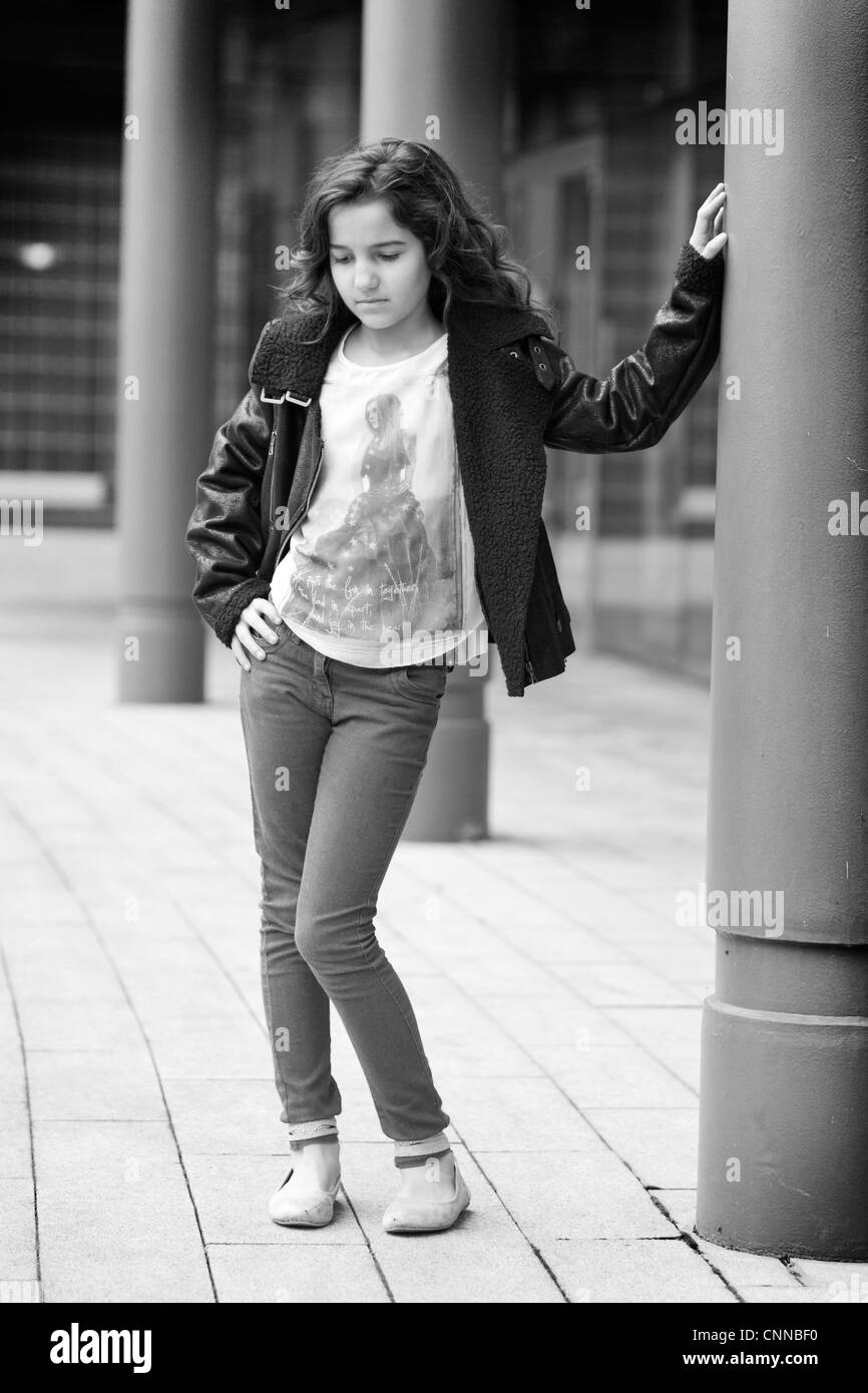 Young teenage girl. Leeds, UK Stock Photo - Alamy