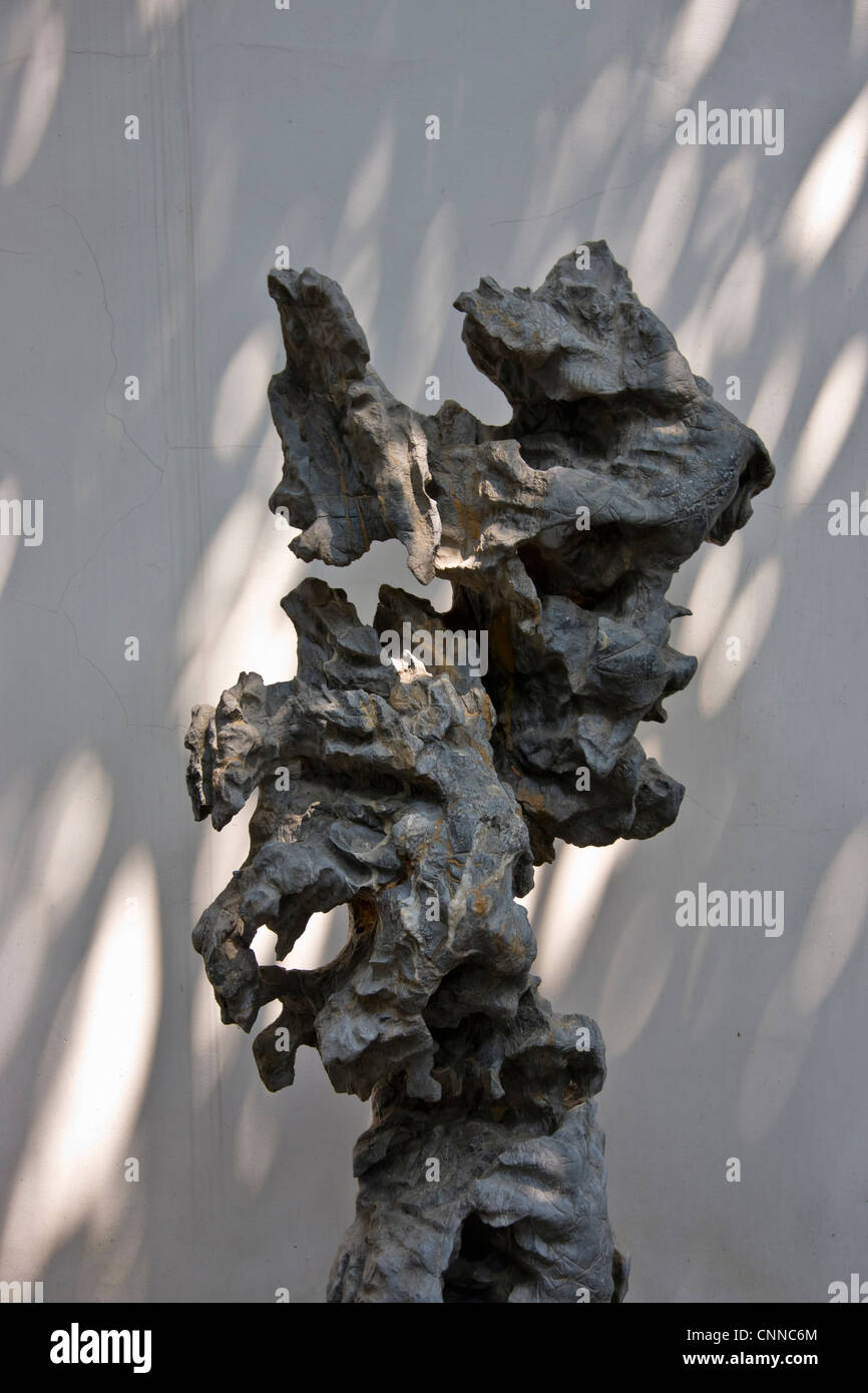 Rockery in Chinese garden, Shanghai, China Stock Photo - Alamy