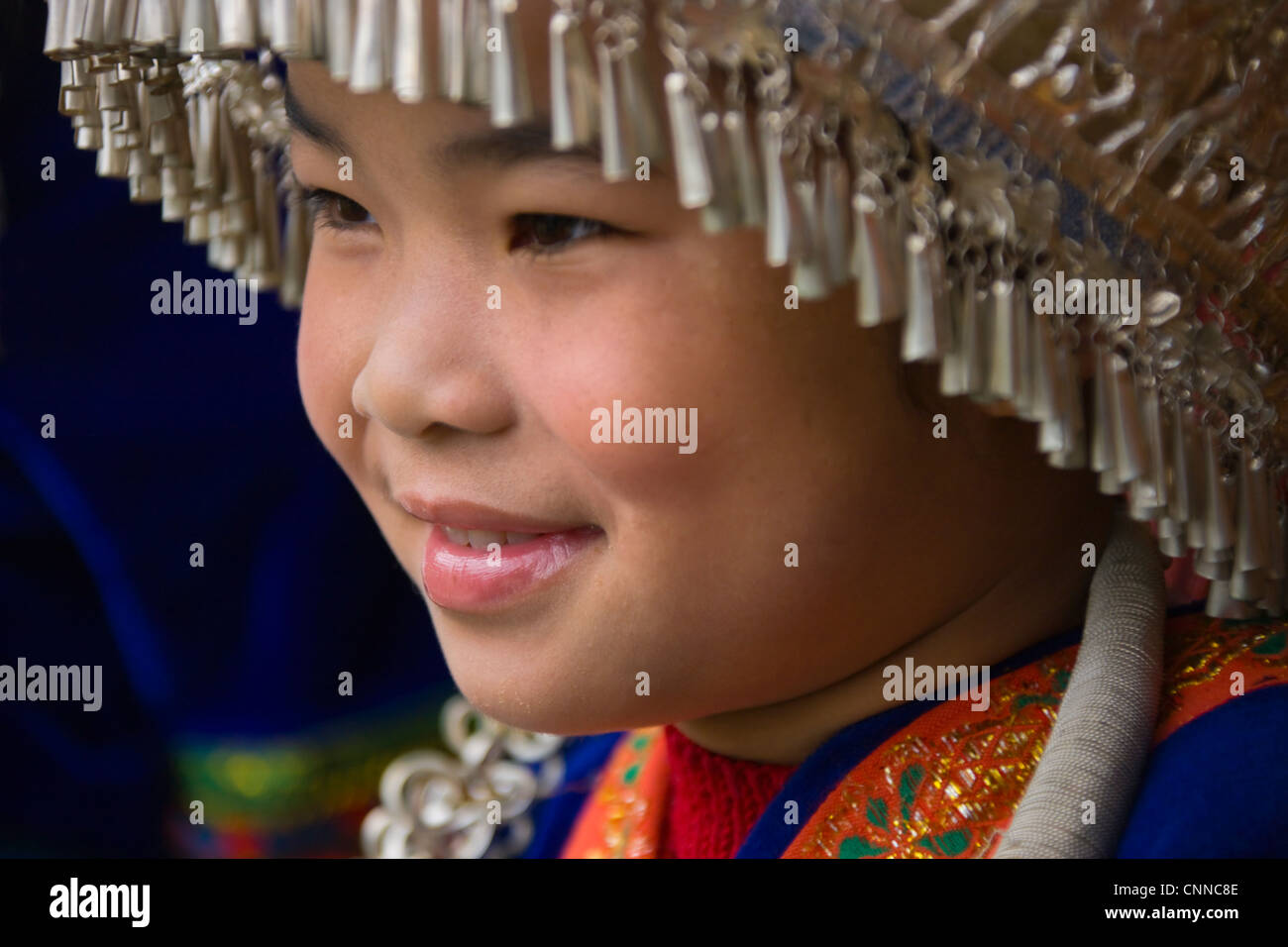 Langde Miao girl in traditional costume, Kaili, Guizhou, China Stock ...