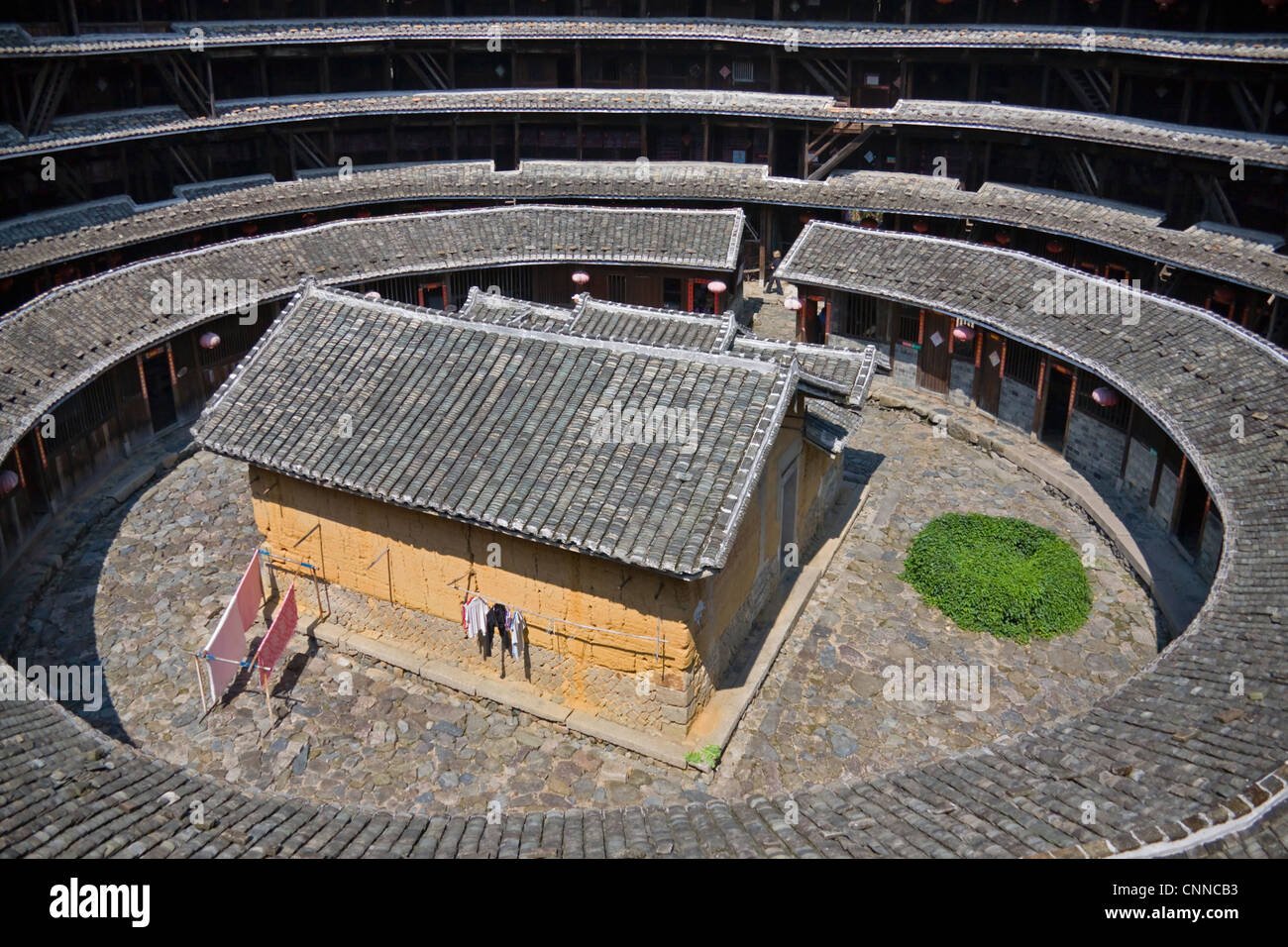 Inside Yuqing Tulou in Chuxi Tulou Cluster, UNESCO World Heritage site ...