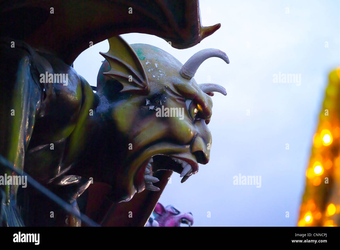 Devil Sculpture part of Dante's Inferno ride at Coney Island Stock ...