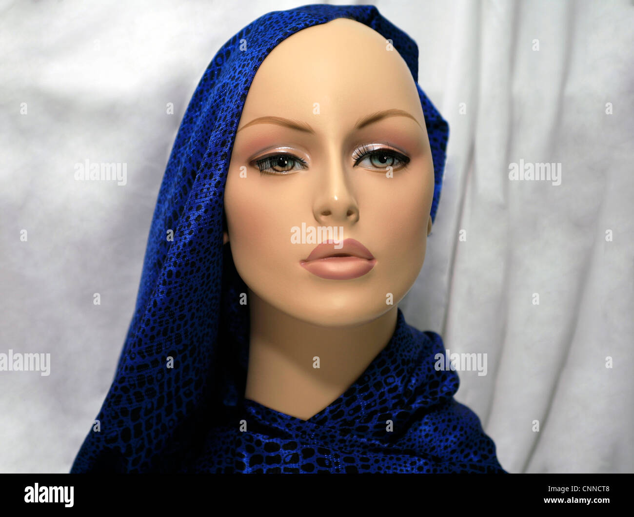 mannequin bust draped with fabric Stock Photo - Alamy