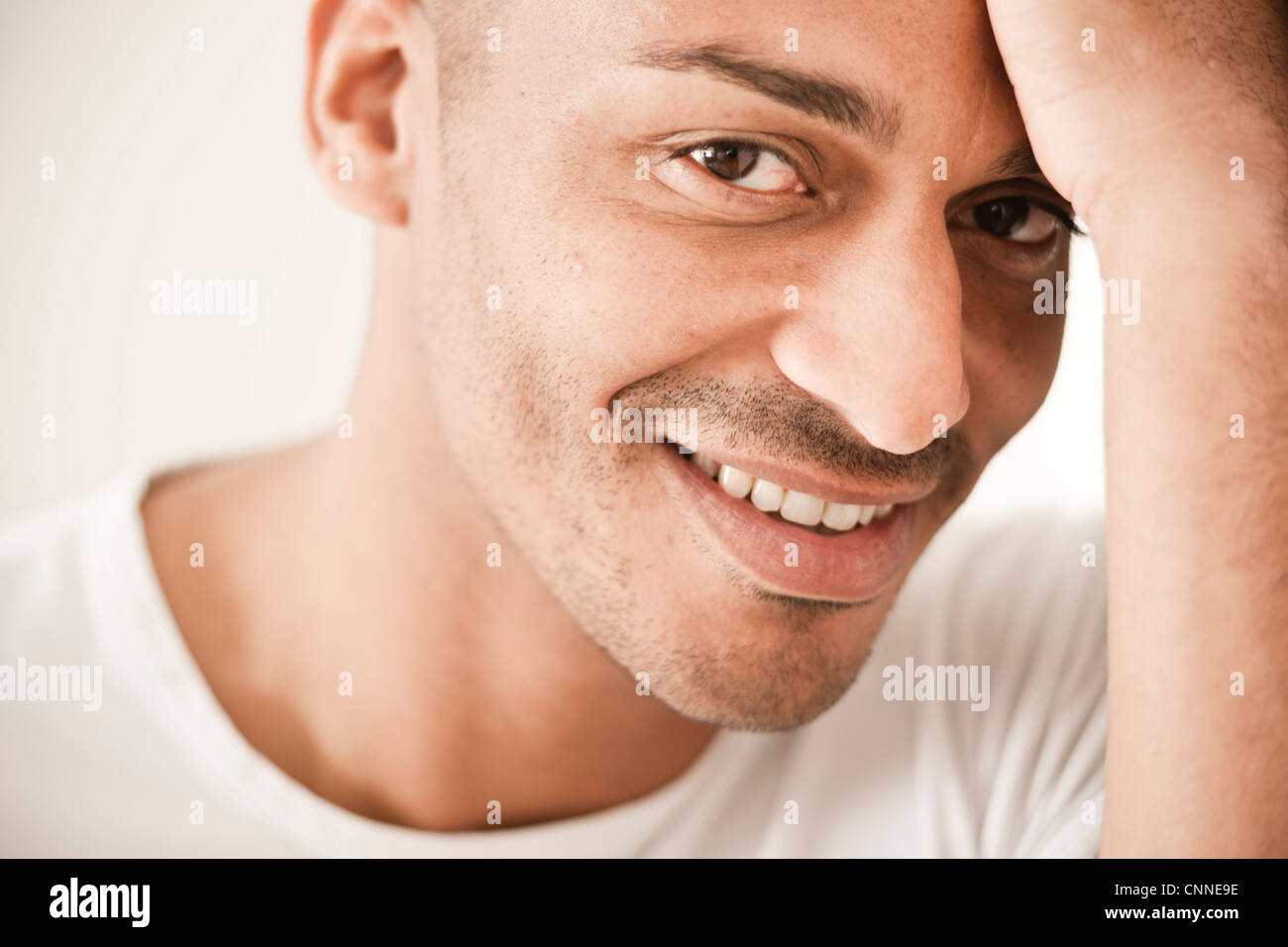 Close-up Portrait of Man Stock Photo - Alamy