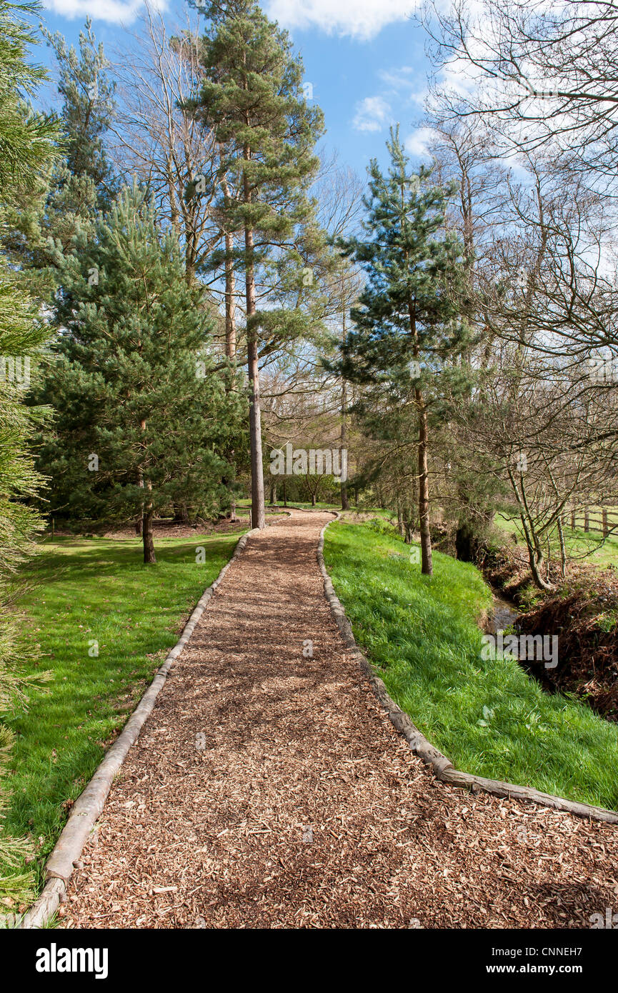 walking path in a park England Stock Photo - Alamy