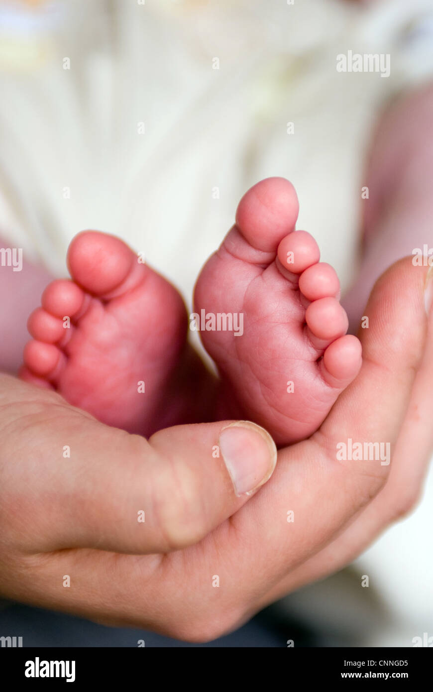 Hand holding baby feet hi-res stock photography and images - Alamy