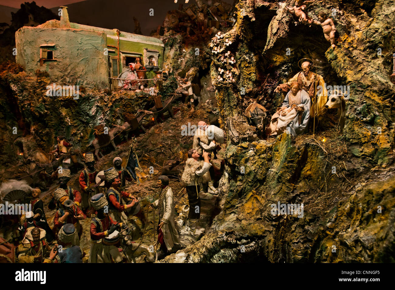 Traditional Neapolitan Nativity set in Ischia Island, Naples, Campania ...