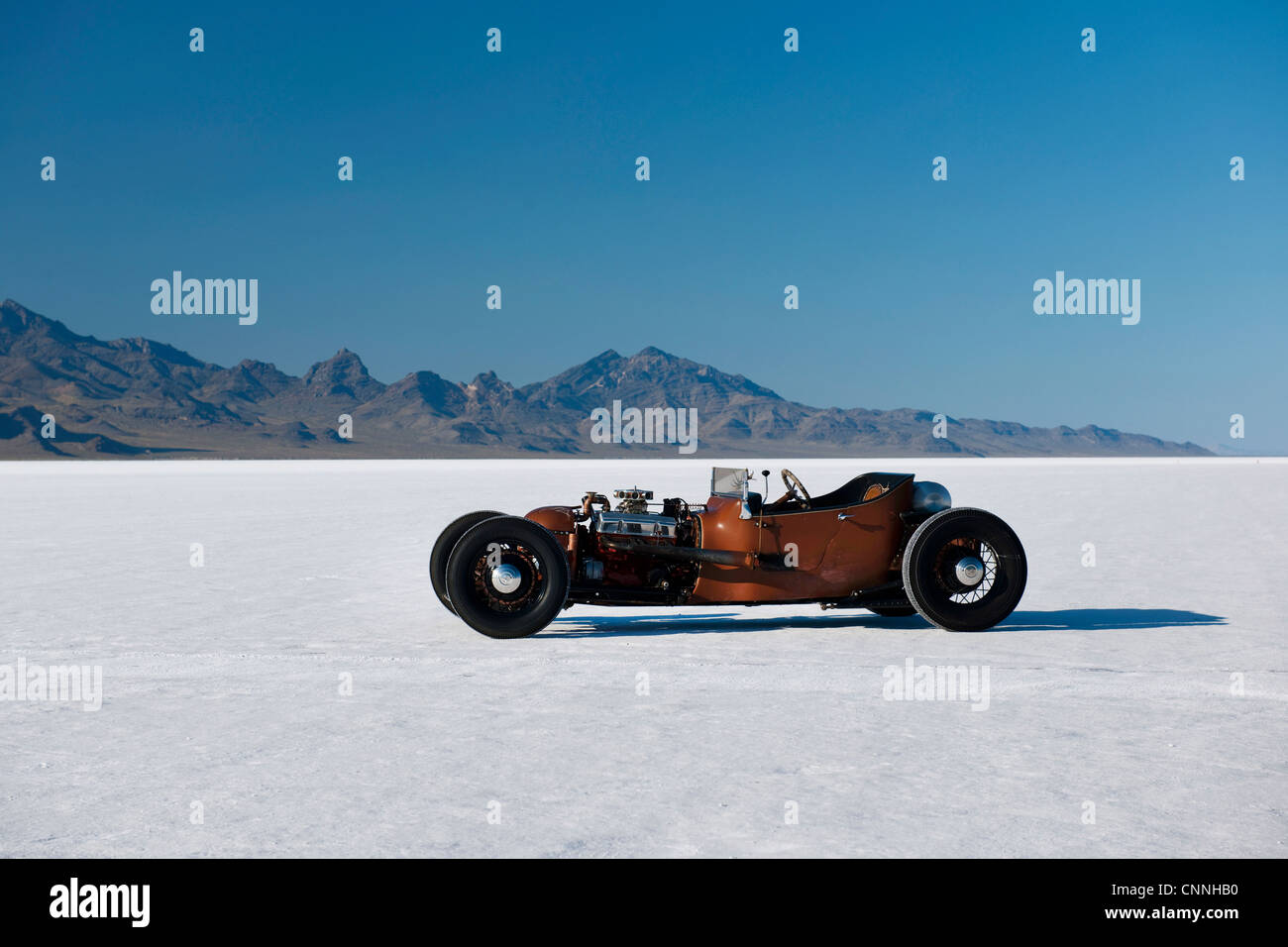 Bonneville Salt Flats bike week retro 1950s car racing in USA, car ...