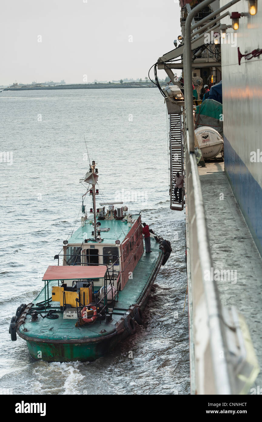 Pilot entering a vessel Stock Photo - Alamy