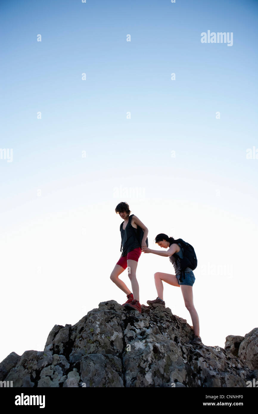 Helping hands mountain climbing hi-res stock photography and images - Alamy