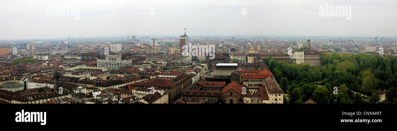 Aerial panoramic view of Turin Stock Photo - Alamy